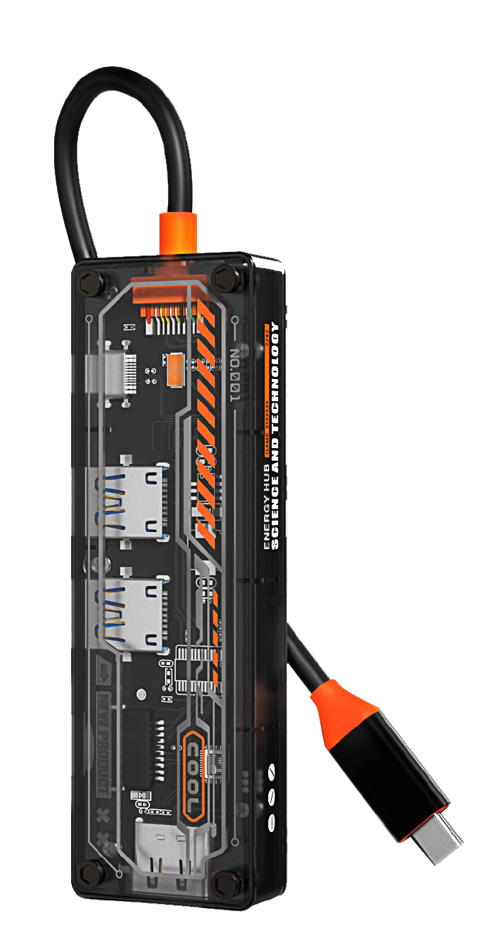 Ventuz 6 in 1 USB Type C hub docking to USB Type A, SD, TF, HDMI